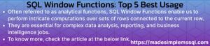 SQL Window Functions: Top 5 Best Usage - MadeSimpleMSSQL